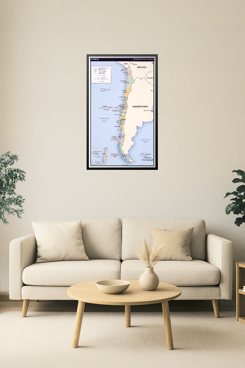 Chile Map with Regions & Capitals – Political and Geographic Details