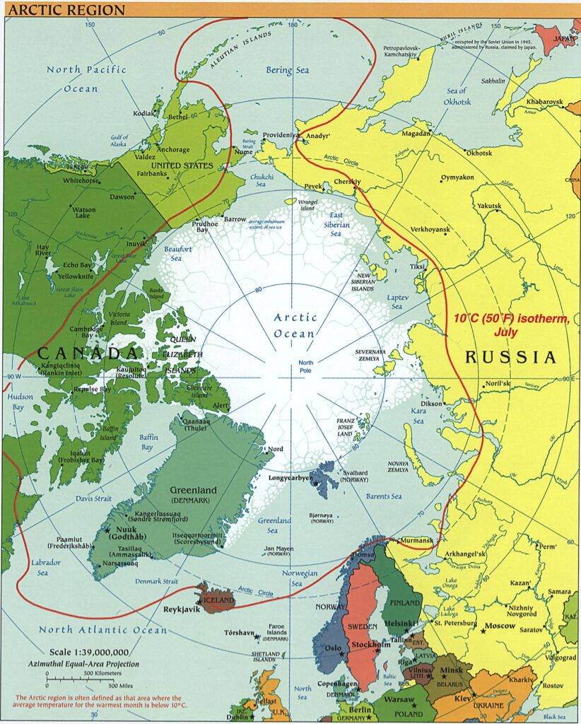 Arctic Region Map – Climate & Geography Educational Poster