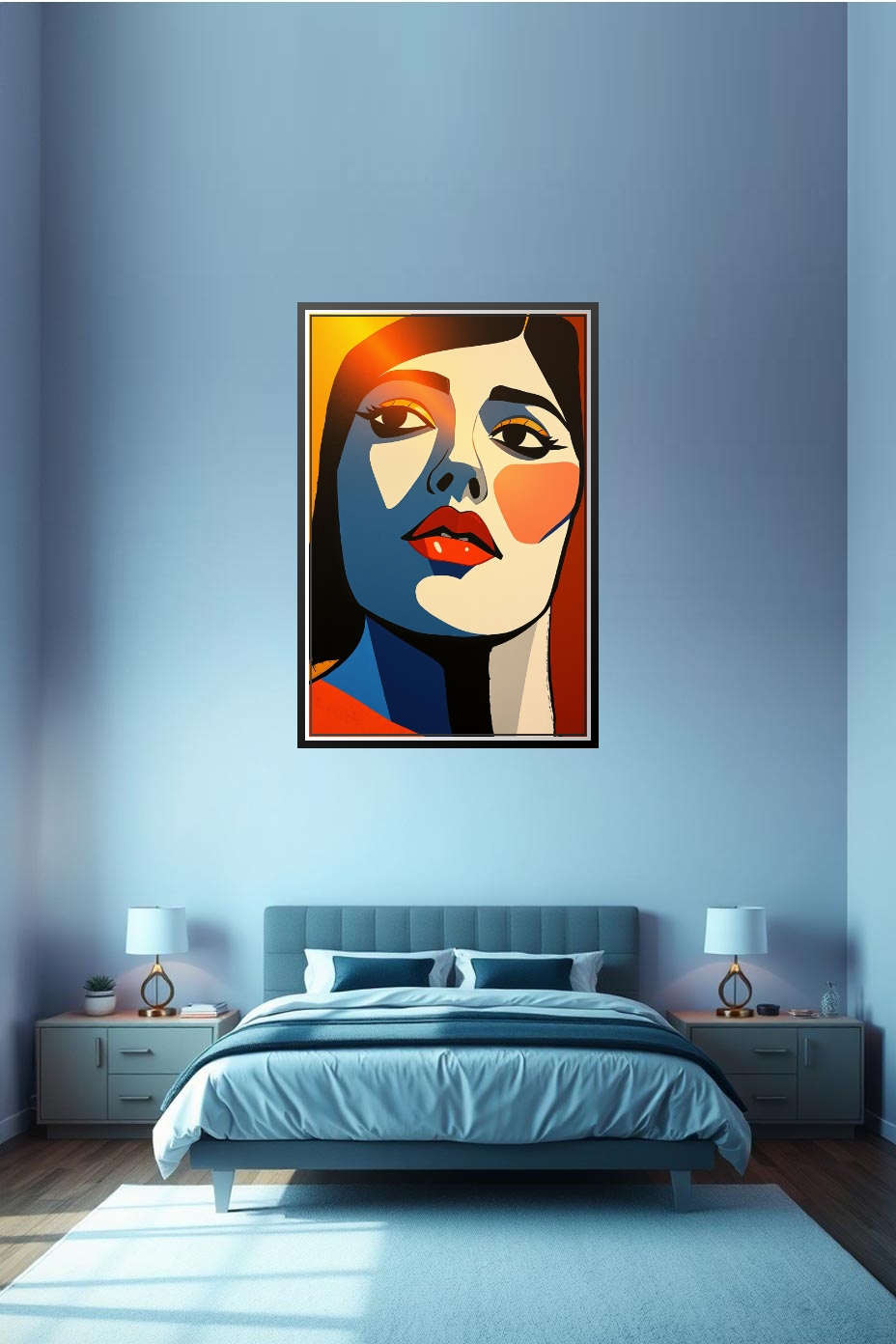 Pop Art Female Portrait Poster – Bold Modern Wall Art